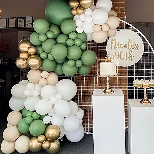 Sage Green Balloon Garland Kit Arch Oh Baby Shower Olive Matte Different Sizes Decor Happy Birthday Party Decorations