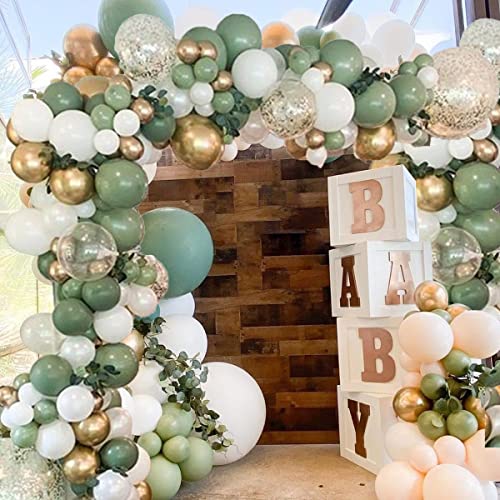 Sage Green Balloon Garland Kit Arch Oh Baby Shower Olive Matte Different Sizes Decor Happy Birthday Party Decorations