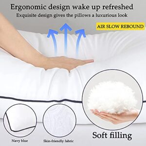 HOOMQING Bed Pillows for Sleeping 2 Pack,Pillows Queen Size Set of 2 for Side Back and Stomach Sleepers, Cooling Pillows,Down Alternative Filling Luxury Soft Supportive Plush Pillows (White, Queen)