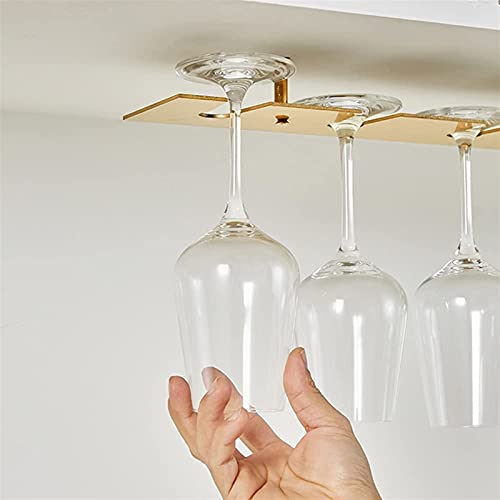 Household Wine Glass Rack, Wine Cabinet Goblet Rack, Wine Glass Rack, Wine Rack Hanging Rack (Color : Rose Gold(7 Cups))