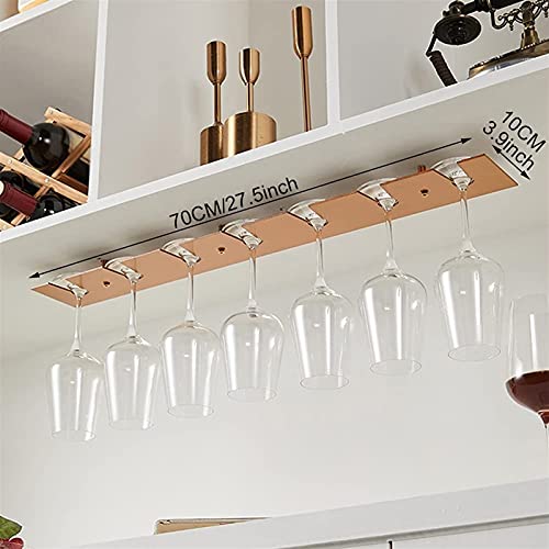 Household Wine Glass Rack, Wine Cabinet Goblet Rack, Wine Glass Rack, Wine Rack Hanging Rack (Color : Rose Gold(7 Cups))