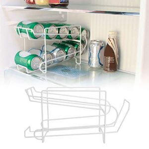 Refrigerator Can Storage Rack DoubleLayer Soda Can Beverage Dispenser Rack Kitchen Desktop Shelf for Cans Cola Beer