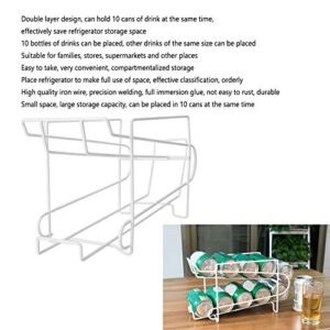 Refrigerator Can Storage Rack DoubleLayer Soda Can Beverage Dispenser Rack Kitchen Desktop Shelf for Cans Cola Beer