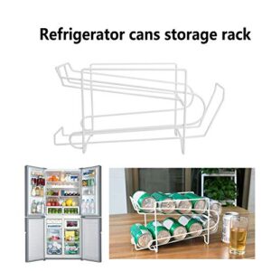 Refrigerator Can Storage Rack DoubleLayer Soda Can Beverage Dispenser Rack Kitchen Desktop Shelf for Cans Cola Beer