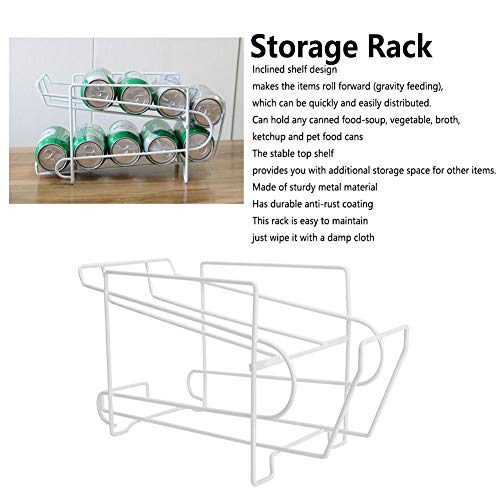 Refrigerator Can Storage Rack DoubleLayer Soda Can Beverage Dispenser Rack Kitchen Desktop Shelf for Cans Cola Beer