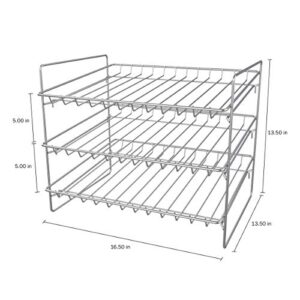 Lavish Home 3-Tier Can Dispenser-Organizer Holds 36 Standard Jars, Food or Soda Cans-For Kitchen Pantry, Countertops, Cabinets, Fridge-Storage Rack