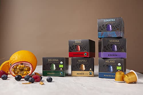 Mixed Variety Pack for Nespresso | 100 Test Winning Aluminum Capsules | 9 Distinctive Italian Flavors | 100% Nespresso Compatible Pods