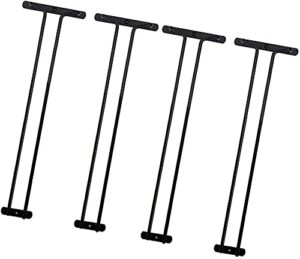 wine glass shelf, upside-down home goblet iron art shelf, wine glass hanging storage rack (color : black 4 sets)