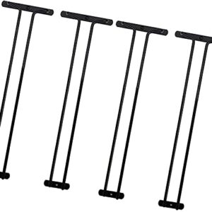 Wine Glass Shelf, Upside-down Home Goblet Iron Art Shelf, Wine Glass Hanging Storage Rack (Color : Black 4 Sets)