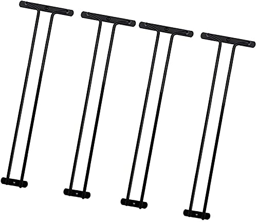 Wine Glass Shelf, Upside-down Home Goblet Iron Art Shelf, Wine Glass Hanging Storage Rack (Color : Black 4 Sets)