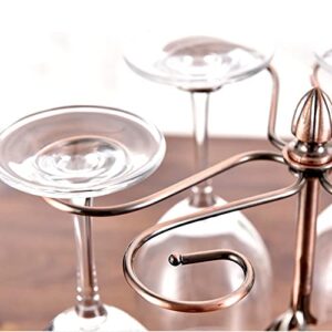 ZYZMH Cup Rack Wine Glass Rack Wine Glass with 6 Hooks Stainless Steel Hanging Standing Cup Rack (Color : D, Size : 1 pcs)