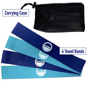 Towel Bands (4 Pack) - The Better Towel Chair Clips Option for Beach, Pool & Cruise Chairs