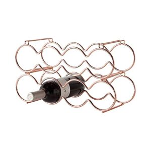 Rose Gold Stackable Table Top Wine Rack Bottle Holder Each Holds 4 Bottles - Keeps Bottles of Wine Horizontal to Prevent Oxidation