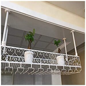 ceiling stylish simplicity cup holder stylish simplicity glass bottle holder household goblet holder glass wine cup bracket bracket kitchen bar floating rack (bronze 120 * 25cm), pibm, white, 80*