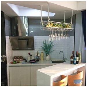 Ceiling Stylish Simplicity Cup Holder Stylish Simplicity Glass Bottle Holder Household Goblet Holder Glass Wine Cup Bracket Bracket Kitchen Bar Floating Rack (Bronze 120 * 25Cm), PIBM, White, 80*