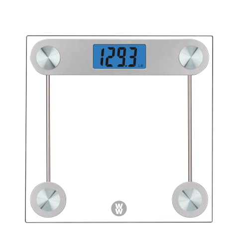 WW Scales by Conair Digital Glass Bathroom Scale, 400 Lbs. Capacity