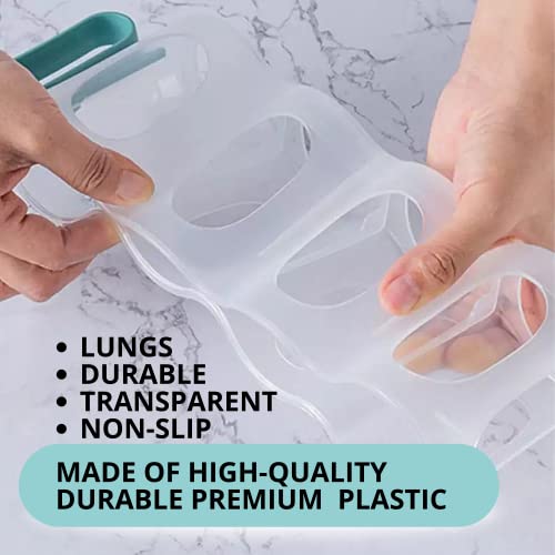 6PCS Portable Fridge Soda Can Organizer for Refrigerator Shelves Fridge Can Dispenser Can Holders for Pantry Refrigerator Kitchen Cabinets with Removeable Handle