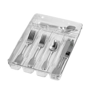 oggi clear tray flatware organizer, 5-compartment