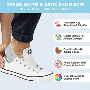 Xpand No Tie Shoelaces System with Elastic Laces - One Size Fits All Adult and Kids Shoes