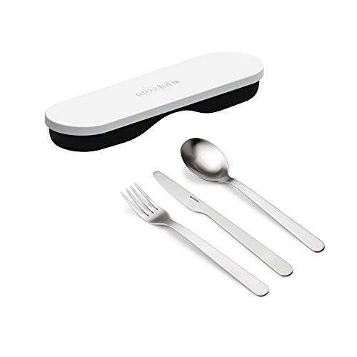 Guzzini On The Go Travel Cutlery, Spreads & Del Ciotto, 19 x 5.5 x h2 cm, White