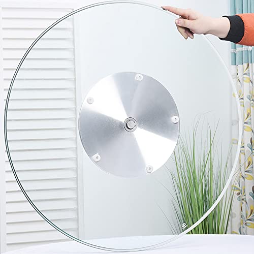 Lazy Susan Turntable, 20/24/27/32in Transparent Glass Rotating Tray For Dining Table, Round Tabletop Swivel Tray Rotatable Serving Plate With Aluminum Alloy Bearing Thick: 8mm (Size : 90cm/36")