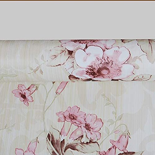 Yifely Vintage Peony Furniture Paper Peel Stick Vinyl Shelf and Drawer Liner 17.7 Inch by 9.8 Feet