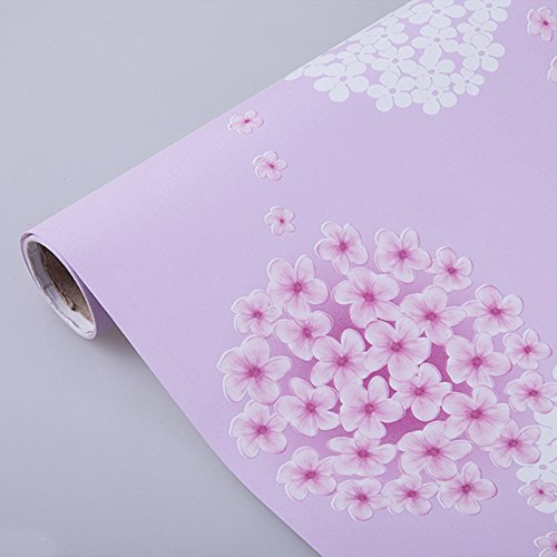 Yifely SimpleLife4U Removable Shelf Liner Self-Adhesive Drawer Covering Furniture Protect Paper 17x118 Inch Pink Jasmine