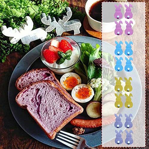 Easter Felt Cutlery Holder,4PCS Silverware Tableware Utensil Holder,Knife and Fork Cover,Reusable Tableware Storage Covers for Year of The Rabbit Easter Table Decor