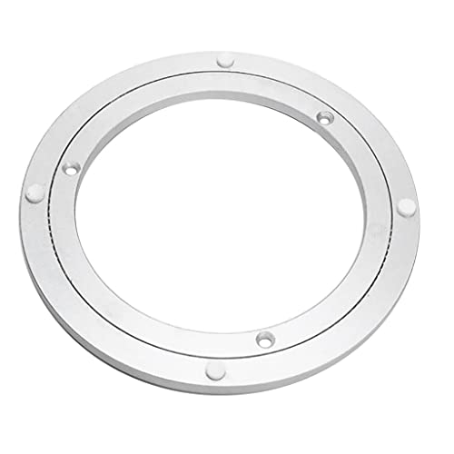 Generic Aluminum Alloy Round Rotating Turntable Bearing Table Silver White, Silver White, 16 inch