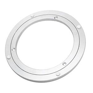 Generic Aluminum Alloy Round Rotating Turntable Bearing Table Silver White, Silver White, 16 inch