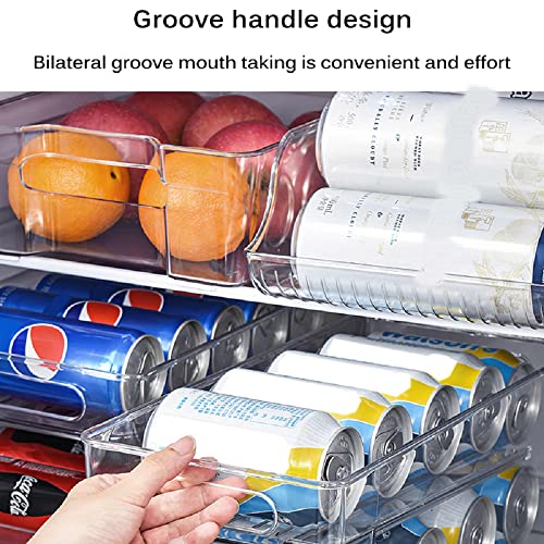 Riipoo Refrigerator Can Dispenser, Stackable Soda Can Organizer for Pantry Cabinet, Beverage Drinks Holder for Refrigerator