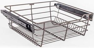 dark bronze closet pullout basket 14″d x 17″w x 6″h