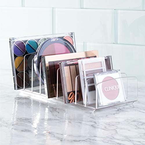 iDesign The Rain Collection Lazy Susan Turntable Organizer, 9" x 9" x 1.5", Clear & BPA-Free Plastic Divided Makeup Palette Cosmetic Organizer, The Clarity Collection – 9.25" x 3.86" x 3.2", Clear