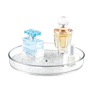 iDesign The Rain Collection Lazy Susan Turntable Organizer, 9" x 9" x 1.5", Clear & BPA-Free Plastic Divided Makeup Palette Cosmetic Organizer, The Clarity Collection – 9.25" x 3.86" x 3.2", Clear