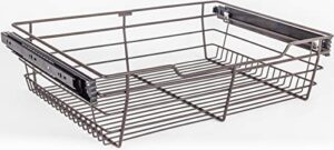 dark bronze closet pullout basket 14″d x 23″w x 6″h