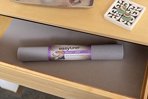 Duck Brand Select Grip EasyLiner Shelf and Drawer Liner, Non-Adhesive, 20-Inch x 6-Feet, Light Grey, 283311