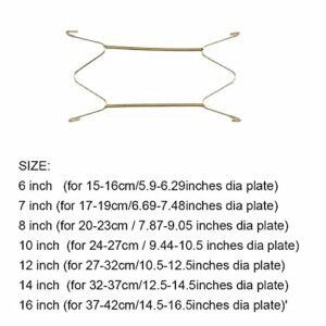 Dish Display Plate Hangers,6/7/8/10/12/14/16 Inch Invisible Wall Plate Hangers Stainless Decorative Wire Plate Hangers for Antique Plates,Art(6 inch)