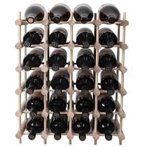 wooden stackable storage modular countertop wine rack cabinet-freestanding for floor wine display stand holder (24 bottles)