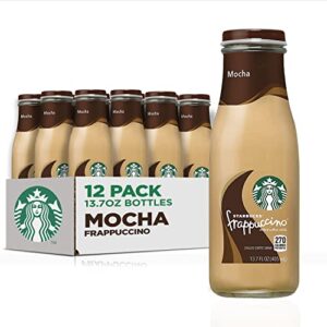 starbucks frappuccino coffee drink, mocha, 13.7 fl oz bottles (12 pack)