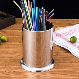 Straw Holder, Plastic Cutlery Holder Tableware Holder Stainless Steel Cutlery Storage Holder For Tableware Chopsticks Straw Spoon Fork(trumpet)