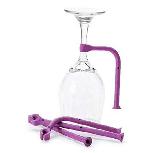 Flexible and Adjustable Wine Glass Dishwasher Holder for Wine Glass Stemware Saver