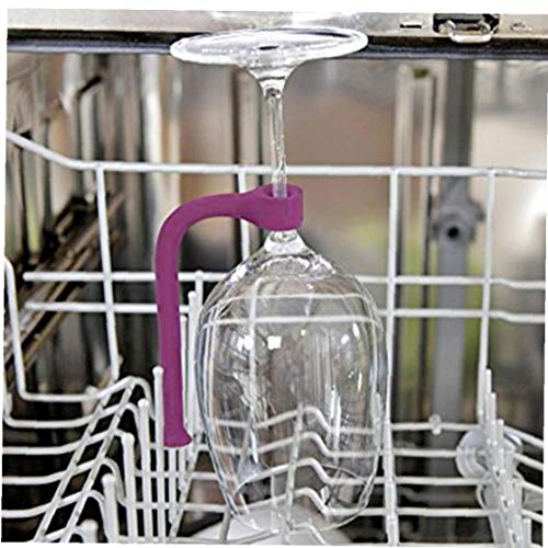 Flexible and Adjustable Wine Glass Dishwasher Holder for Wine Glass Stemware Saver