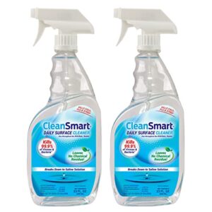 cleansmart daily surface cleaner and pet-safe disinfectant, kills 99.9% of viruses & bacteria, 23 ounce spray (pack of 2)