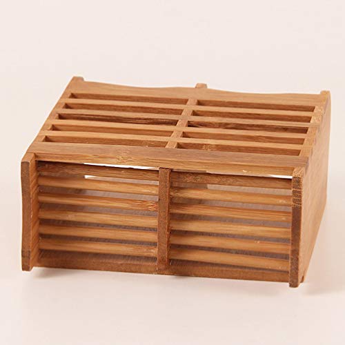 Hemoton 1 Pc Flatware Caddy Utensil Bamboo Drying Tableware Storage Organizer Holder Rack Shelf for Spoon Fork Knife Chopsticks