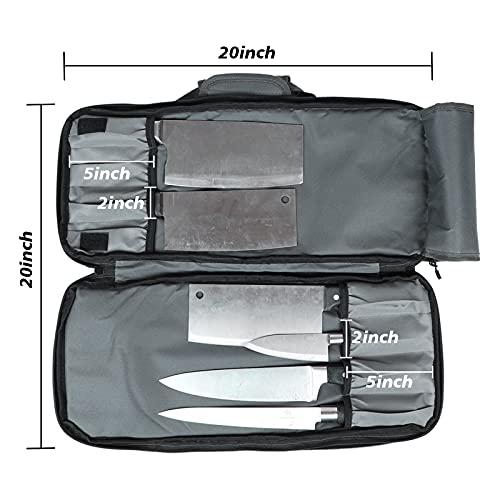 Knife Roll, Chef Knife Roll Bag, Chef Knife Storage Case With Plenty Of Room, Durable Knife Bag , Knives and Kitchen Utensils Wrap Holders Organizer for Professional Chef and Culinary School Student