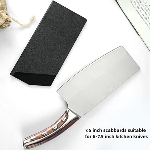 Knife Edge Guard, Wide Meat Cleaver Knife Blade Cover, Cleaver Knife Sheath, Butcher Chef Knife Cover, Knife Case Blade Protectors for Chopping Knife (Knives not included)