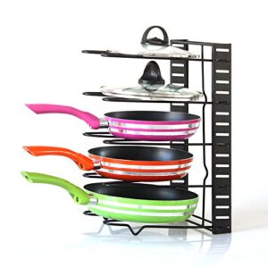 zoomsun adjustable kitchen shelf storage multi-layer kitchenware cutting board cutting board pot cover pot rack.