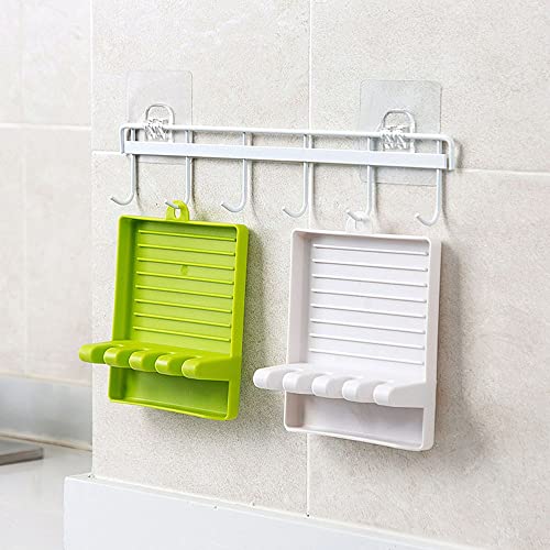 Kitchen Accessories Cap Shelf Lid Stand Spoon Rest Stove Organizer Spoon Holder Pot Lid Holder Pots Cover Rack Wall-Mounted(White)