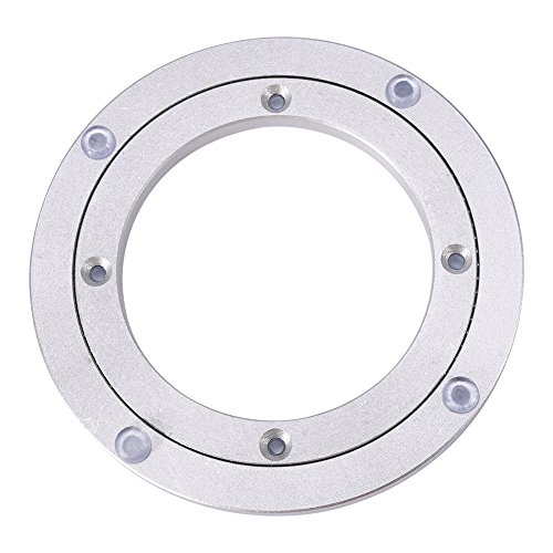 Aluminum Alloy Turntable Bearings Heavy Duty Bearing Table Swivel Plate Hardware Round Rotating Turntable for Restaurant Dining Table Cake Decorations TV Monitor Stand(8 inch)