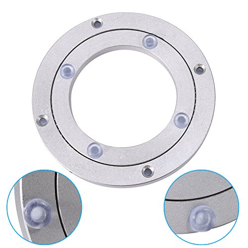 Aluminum Alloy Turntable Bearings Heavy Duty Bearing Table Swivel Plate Hardware Round Rotating Turntable for Restaurant Dining Table Cake Decorations TV Monitor Stand(8 inch)